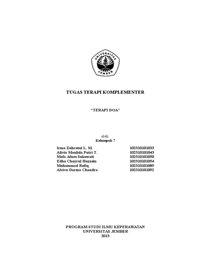 Terapi Komplementer-Terapi Doa | PDF
