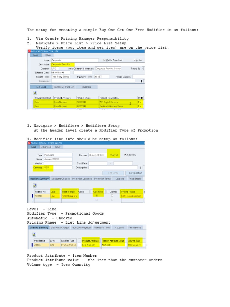 Oracle Advanced Pricing Promo Modifier | PDF | Pricing | Computing