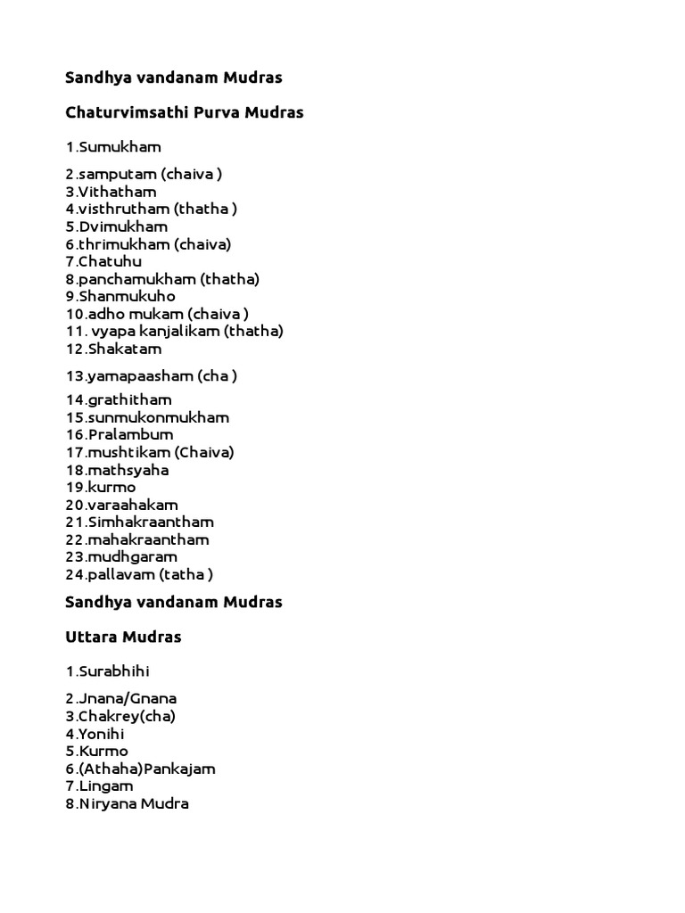 Gayatri Mudras | PDF