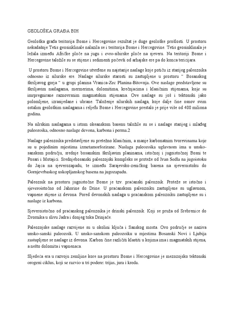 BiH Potencijali Skripta | PDF