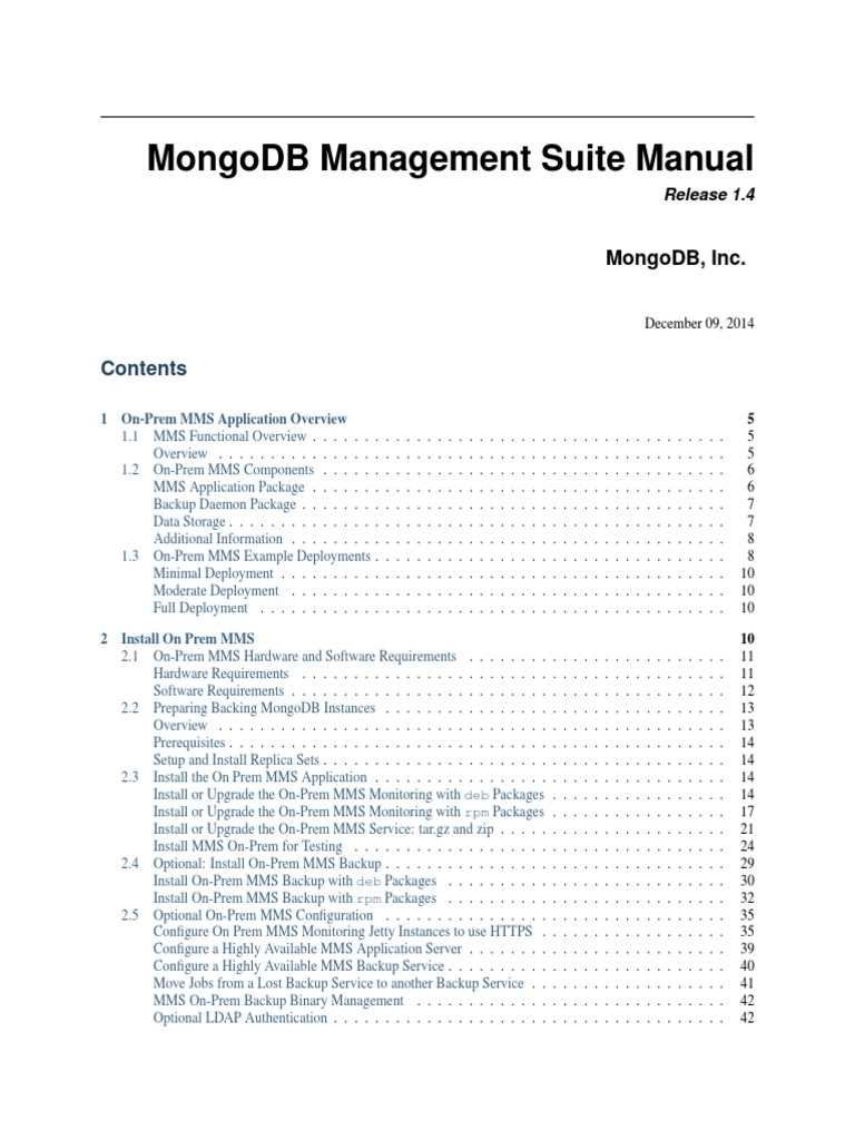 MongoDB MMS | PDF | Mongo Db | Backup