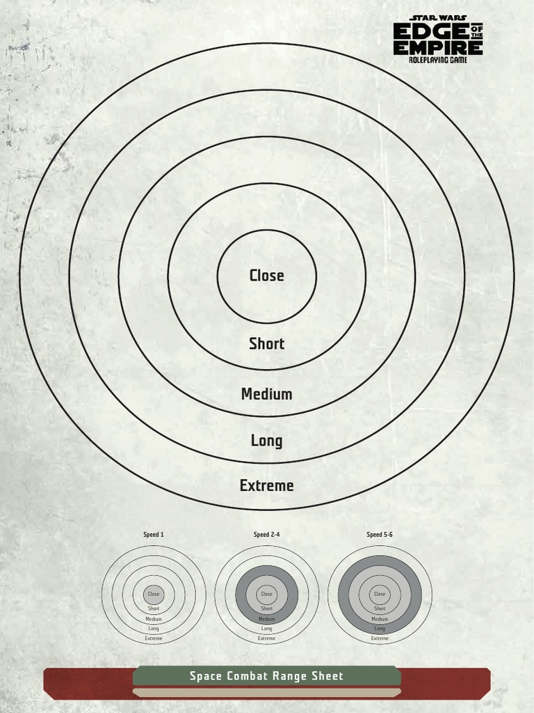 EotE Space Combat Range Sheet | PDF