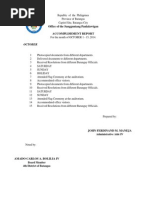 GIP Accomplishment Report: Nov 2019 | PDF | Christmas | December ...