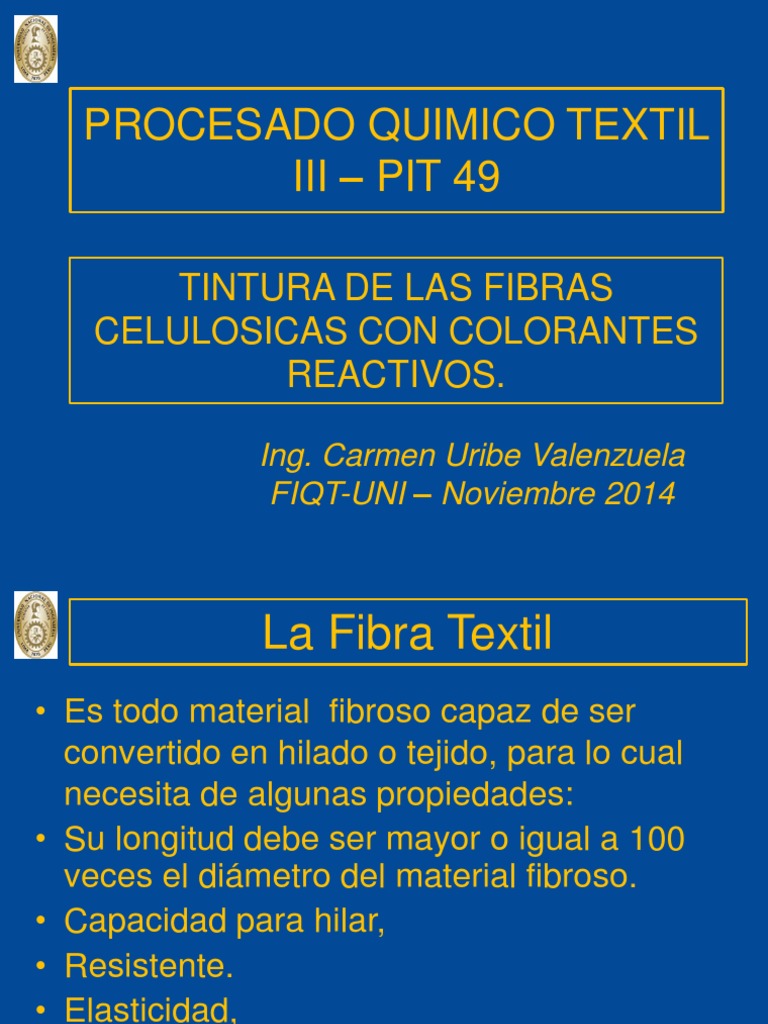 Tintura de Fibras Celulósicas con Colorantes Reactivos | PDF ...