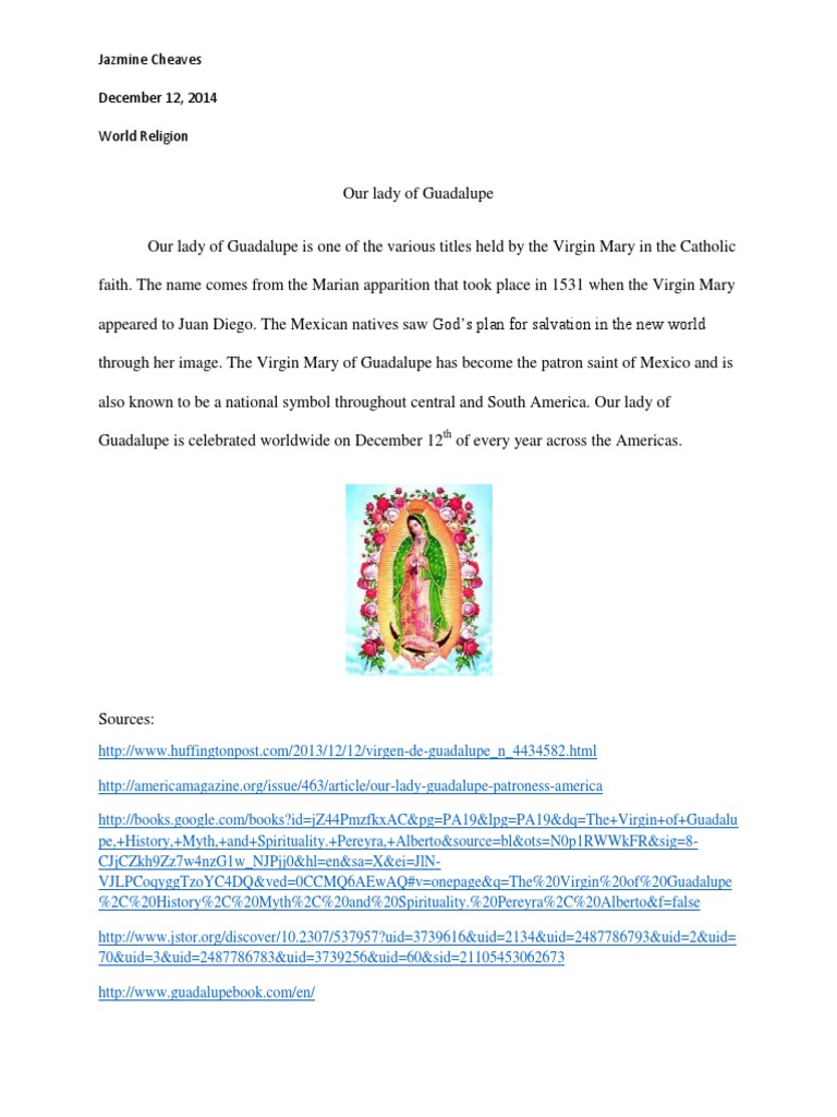 Our Lady of Guadalupe | PDF | Mary, Mother Of Jesus | Religious Belief ...