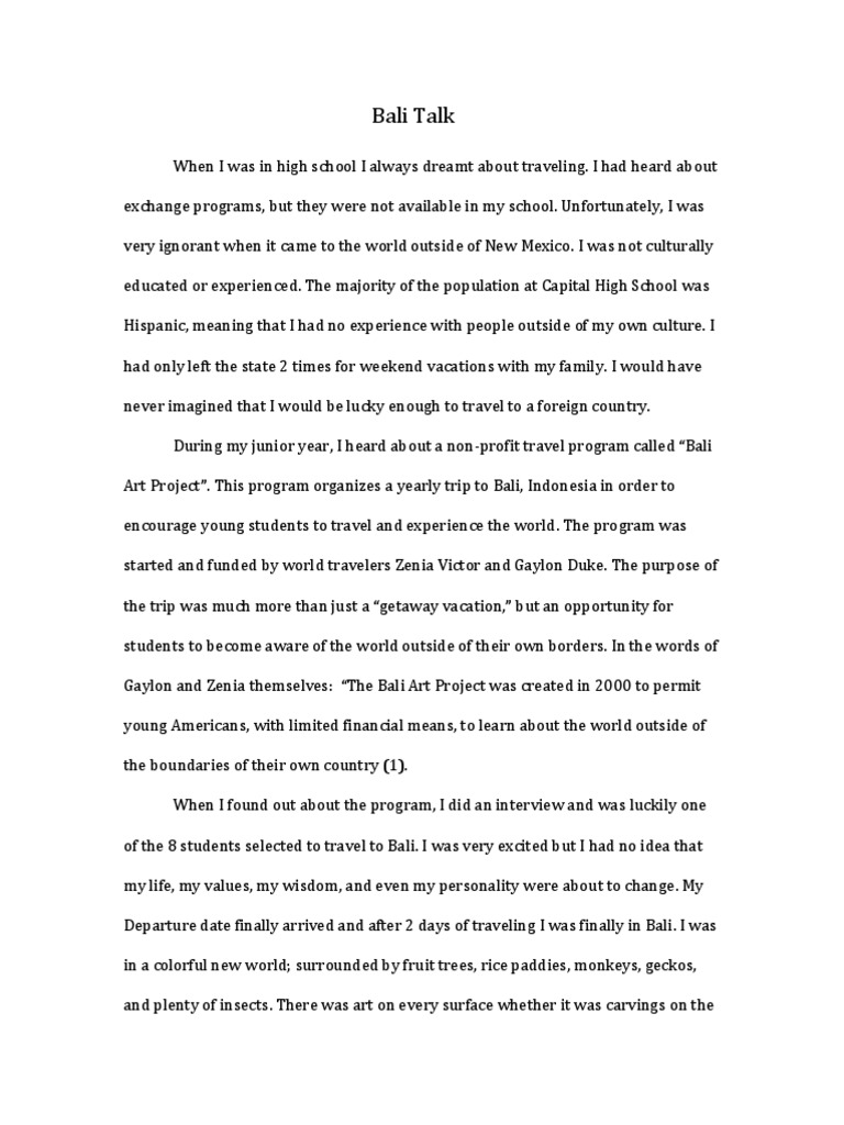 Mwa1 Final | PDF | Bali