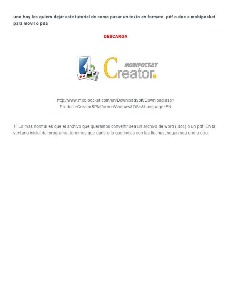 Tutorial Mobipocket Creator - Taringa! | PDF | E Books | Tecnología digital