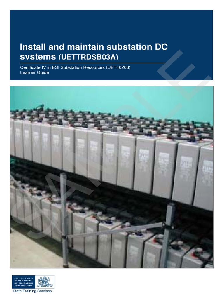 Substation DC systems | Battery (Electricity) | Rechargeable Battery
