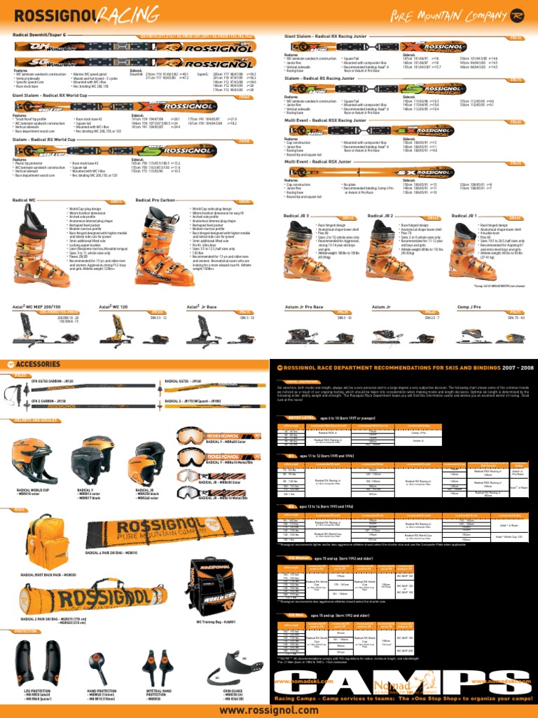 Rossignol Racing Brochure CA | PDF | Shoe | Racing