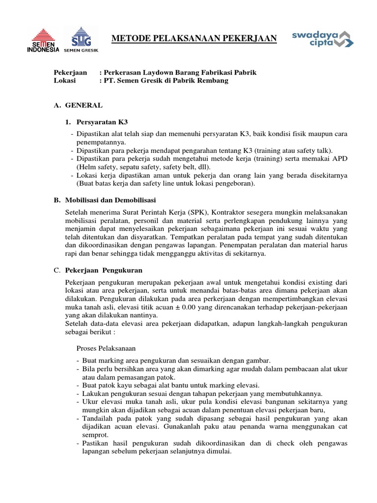 Metode Kerja Proyek Konstruksi | PDF | Griya & Taman | Teknologi & Rekayasa
