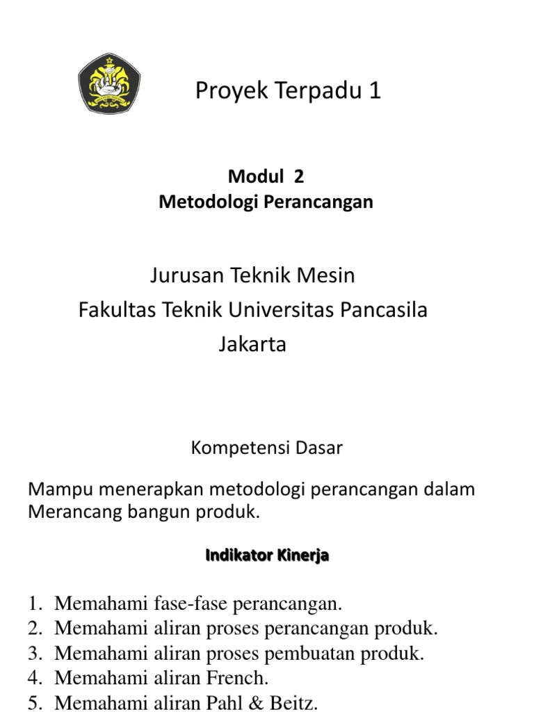 Metodologi Perancangan Produk Teknik | PDF