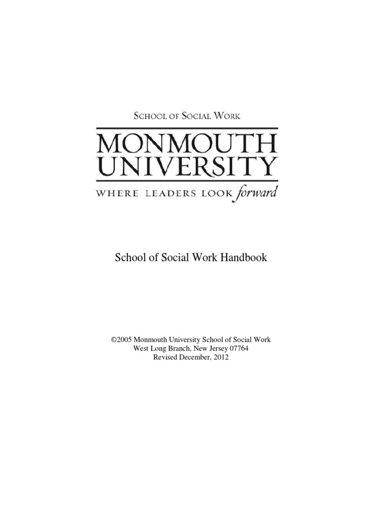 School of Social Work Handbook | PDF | Social Work | Evaluation