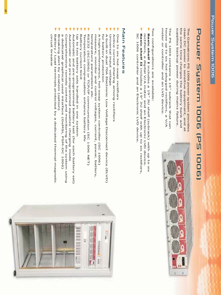 Gamatronic PS1006 | Rectifier | Electric Power System