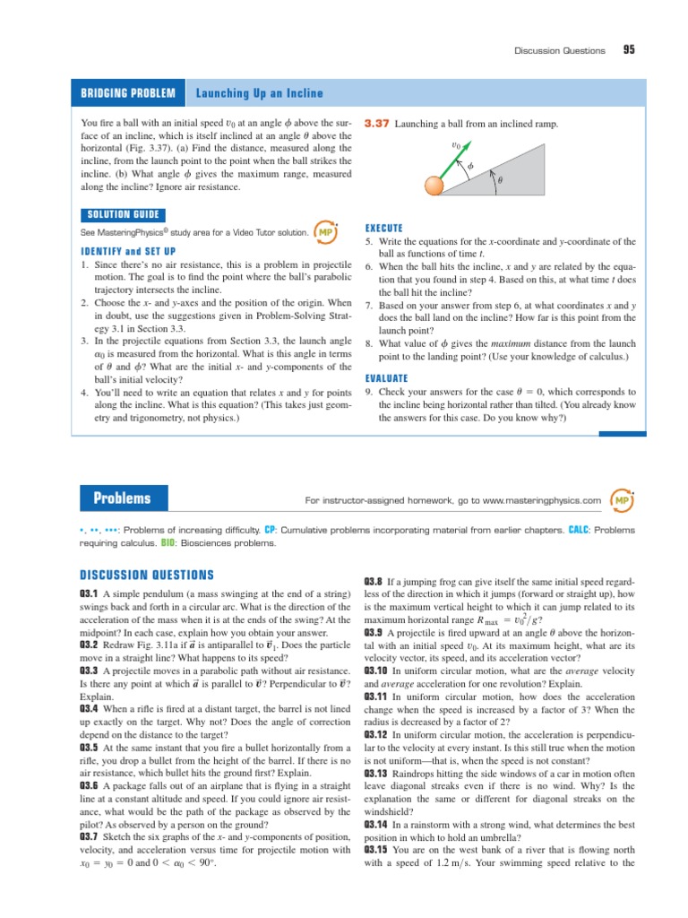 Physics I Problems | PDF | Acceleration | Motion (Physics)