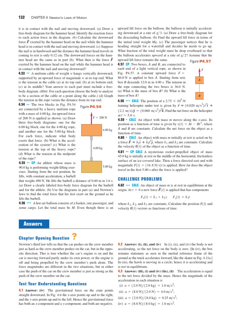 Physics I Problems PDF | PDF | Acceleration | Force