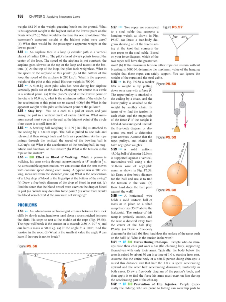 Physics I Problems | PDF | Tension (Physics) | Force