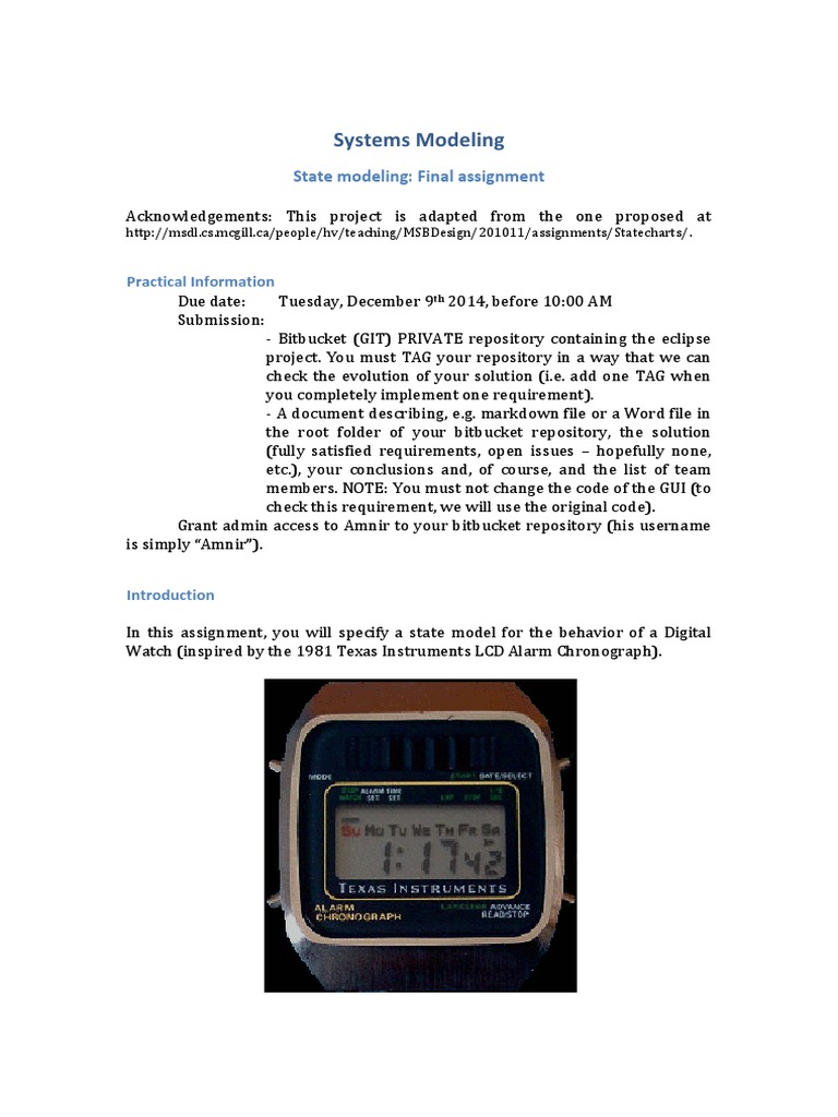 Digital Watch | PDF | Graphical User Interfaces | Watch