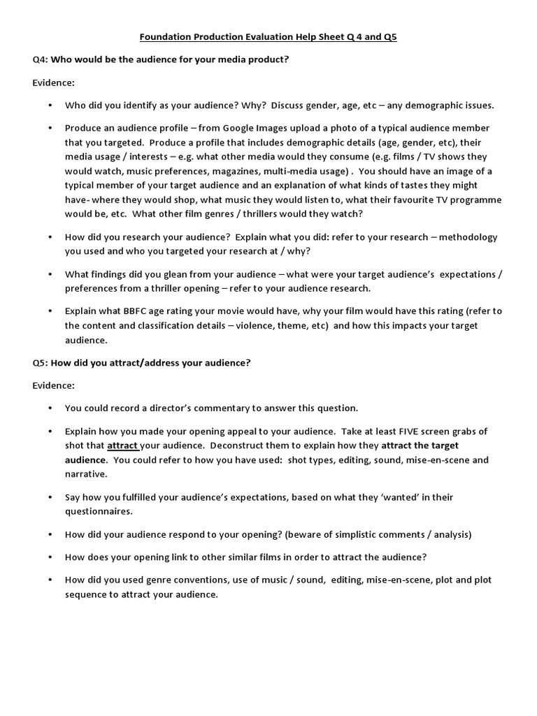 2013 Help Sheet Q4 and Q5 | PDF