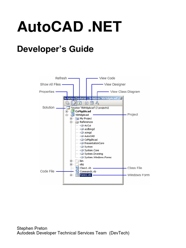 AutoCAD NET Developers Guide | PDF | Visual Basic For Applications | Application Software