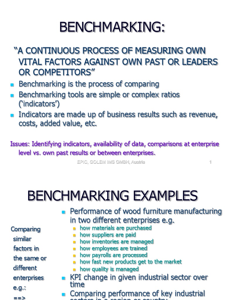 Benchmarking Brief | PDF | Benchmarking | Performance Indicator