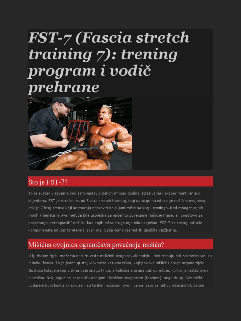 FST-7 Fascia Stretch Training 7 Trening Program I Vodič Prehrane PDF | PDF