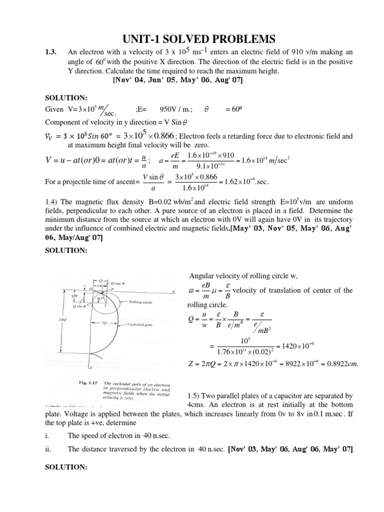 EDC - Important Problems | PDF | Rectifier | Physical Quantities
