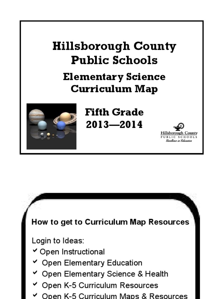 Fifth Grade Science Curriculum Map | PDF | Solar System | Planets