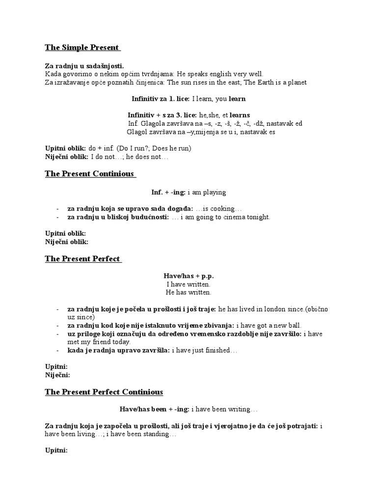 The Simple Present | PDF | Morphology | Onomastics