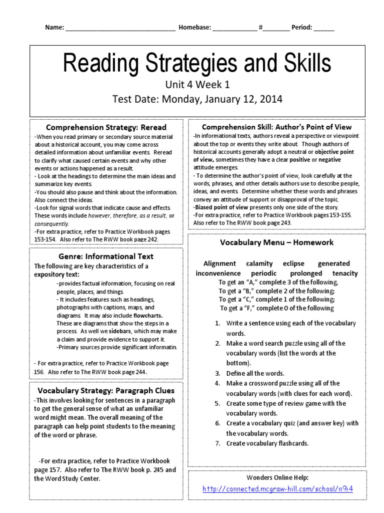 Reading Strategies for Historical Texts | PDF | Reading Comprehension ...