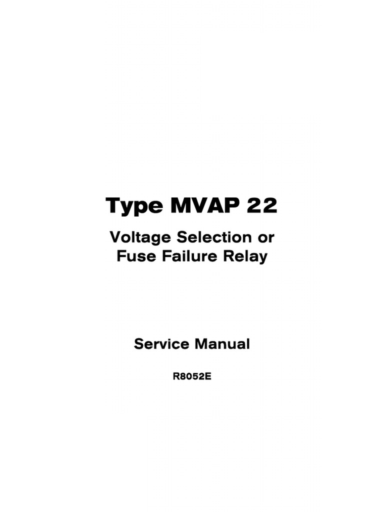 MVAP 22 Voltage Balance Relay Manual | PDF | Science & Mathematics ...