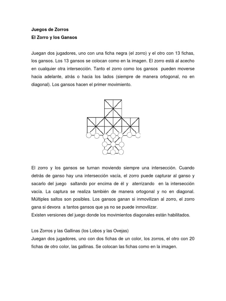 Juegos de Zorros | PDF | Pollo | Juego de azar