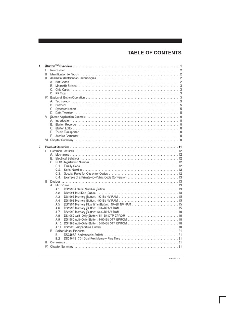 1-Wire Standard Tutorial | PDF | Barcode | Integrated Circuit