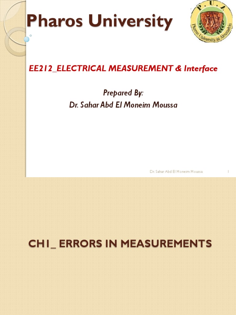 ELECTRICAL MEASUREMENT & Interface | PDF | Accuracy And Precision ...