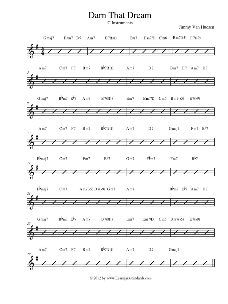Darn That Dream C Instruments | PDF