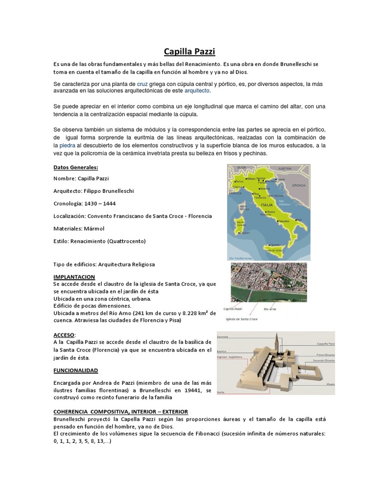 Capilla Pazzi | PDF | Hazme | Florencia
