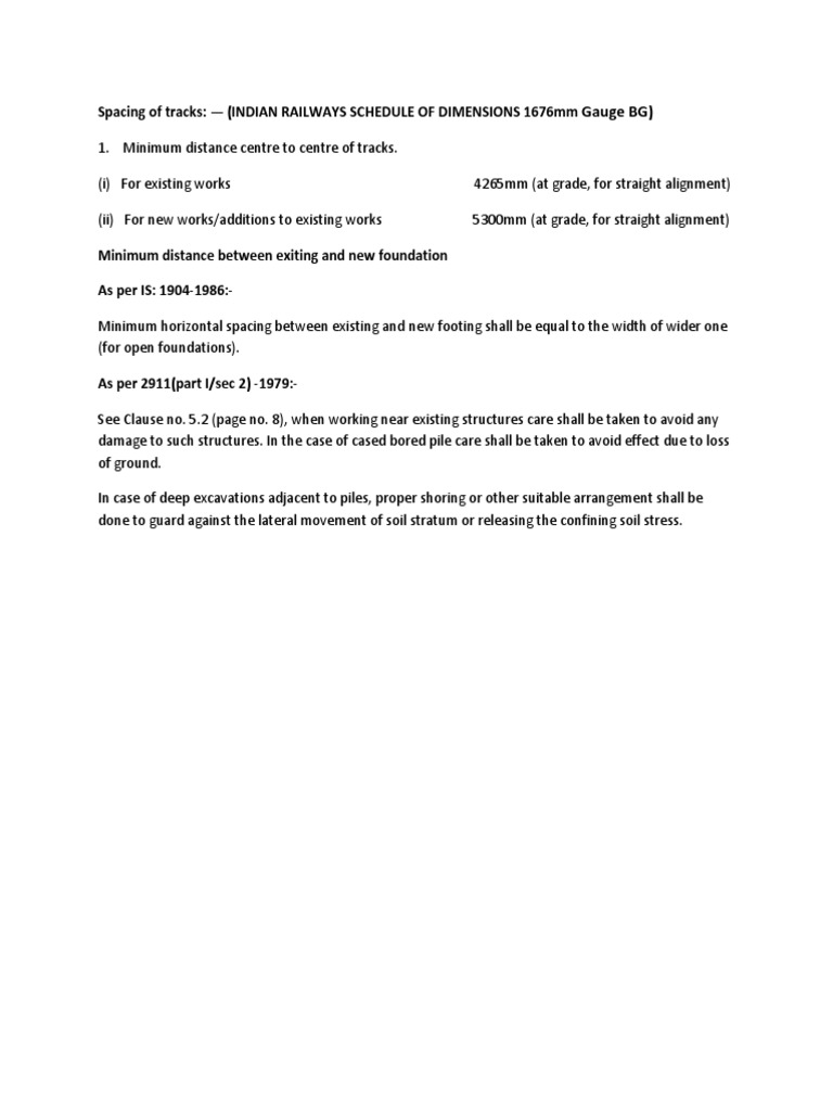 Minimum Footing Distance Guidelines | PDF | Deep Foundation ...