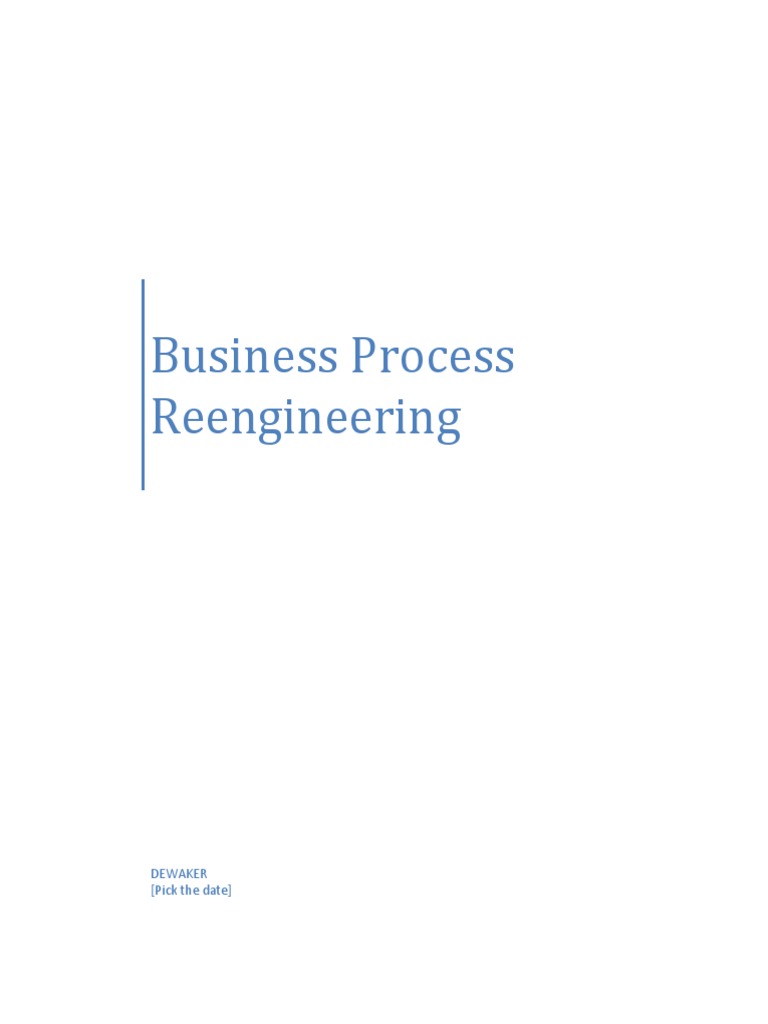 Business Process Re-Engineering | PDF | Business Process | Leadership