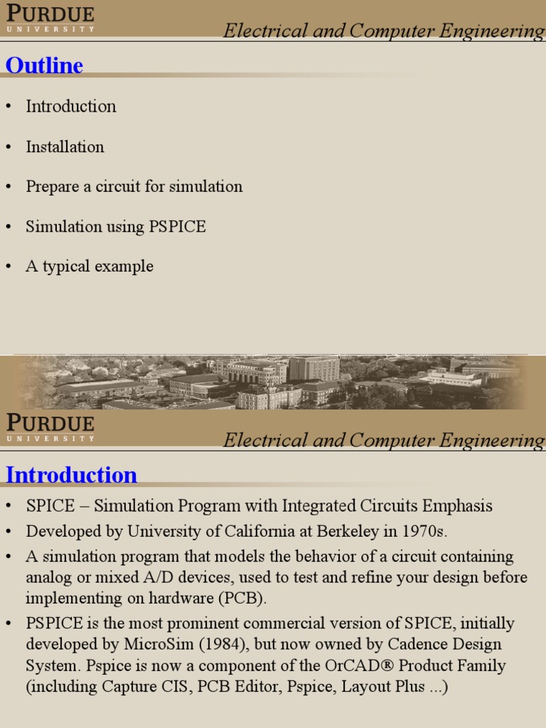 Pspice Presentation | PDF | Electrical Engineering | Engineering