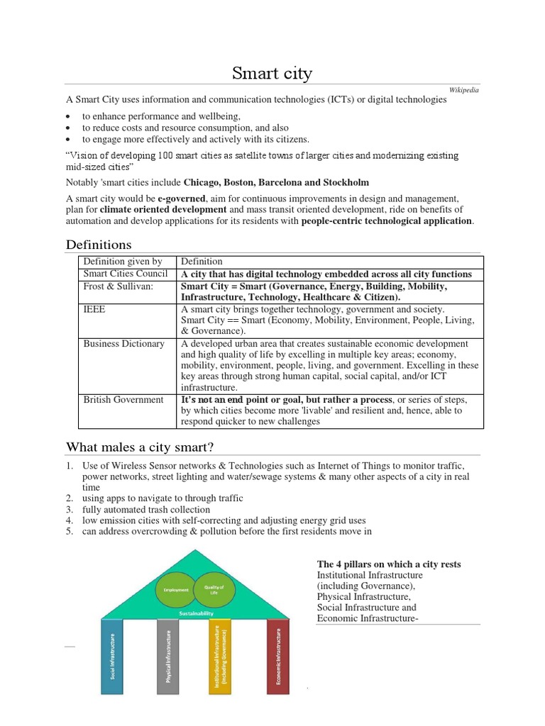 Smart City | PDF | Sustainable City | Public Transport