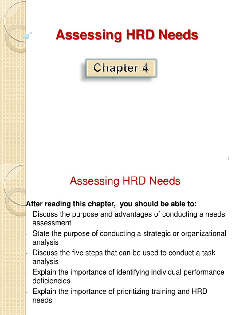 Assessing HRD Needs | PDF | Needs Assessment | Performance Appraisal
