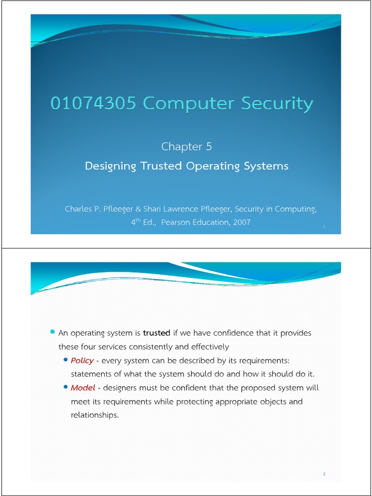 Designing Trusted Operating Systems | PDF | Classified Information | Kernel (Operating System)