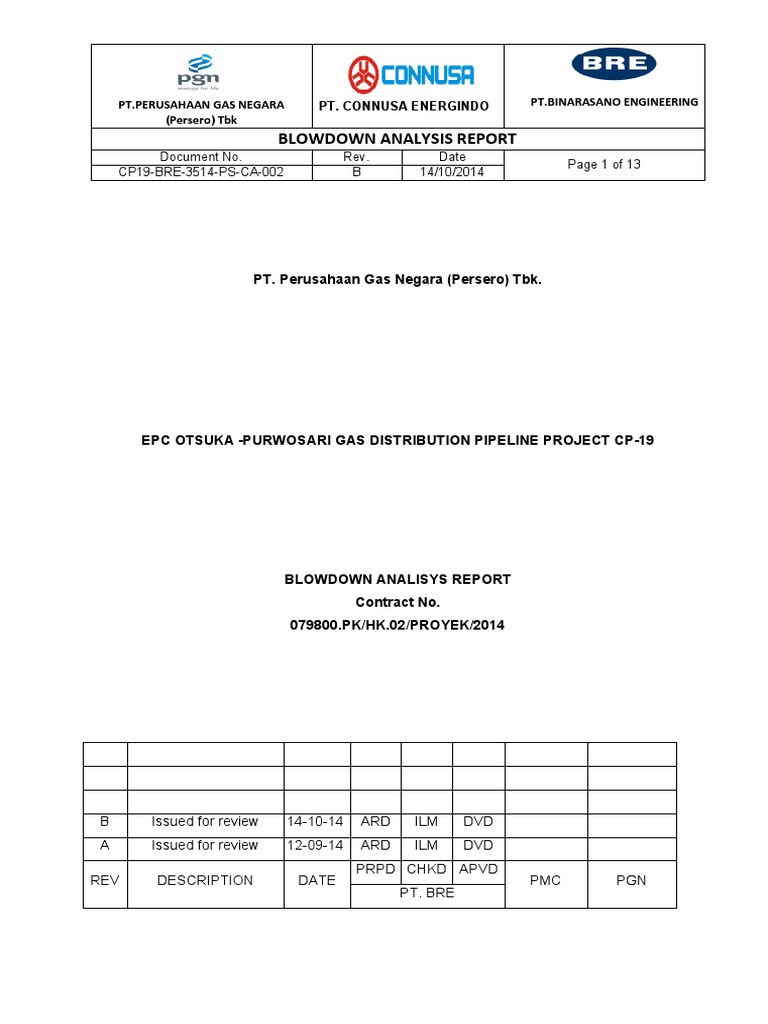 Blowdown Calculation Final Rev B1 PDF | PDF | Fluid Dynamics | Enthalpy