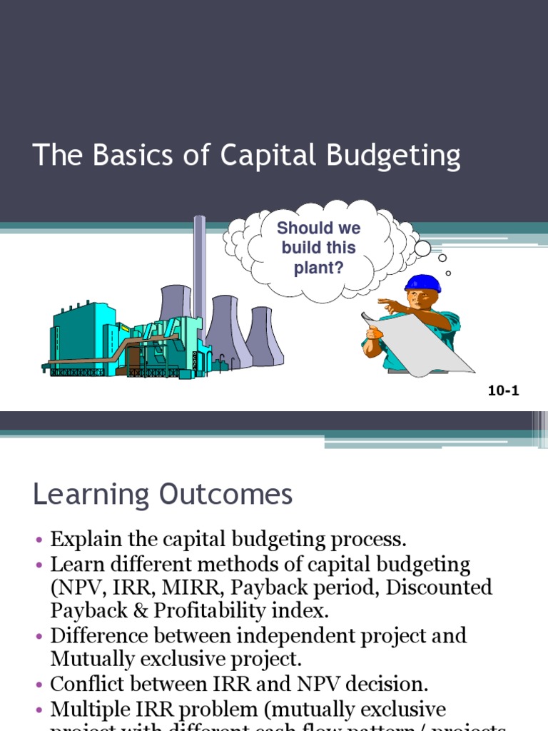Capital Budgeting (PPT) | Capital Budgeting | Net Present Value | Free ...