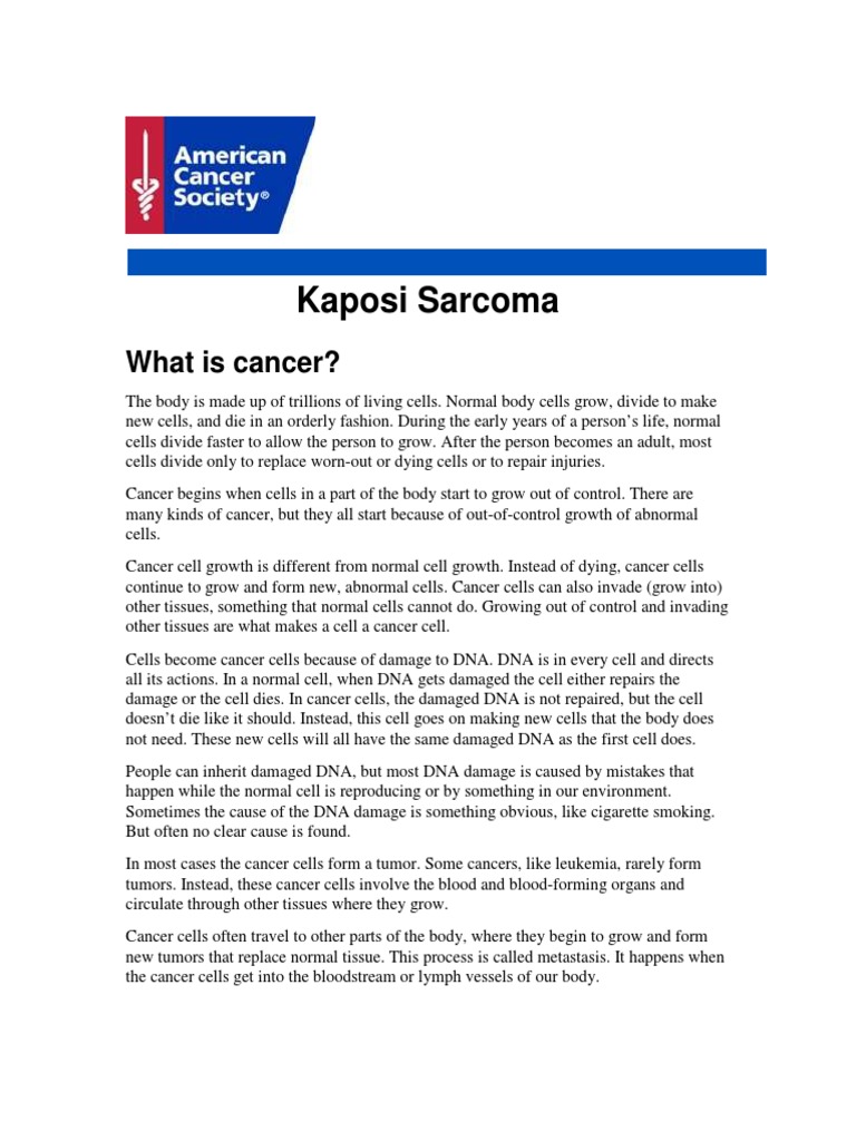 Kaposi Sarcoma | Hiv/Aids | Chemotherapy