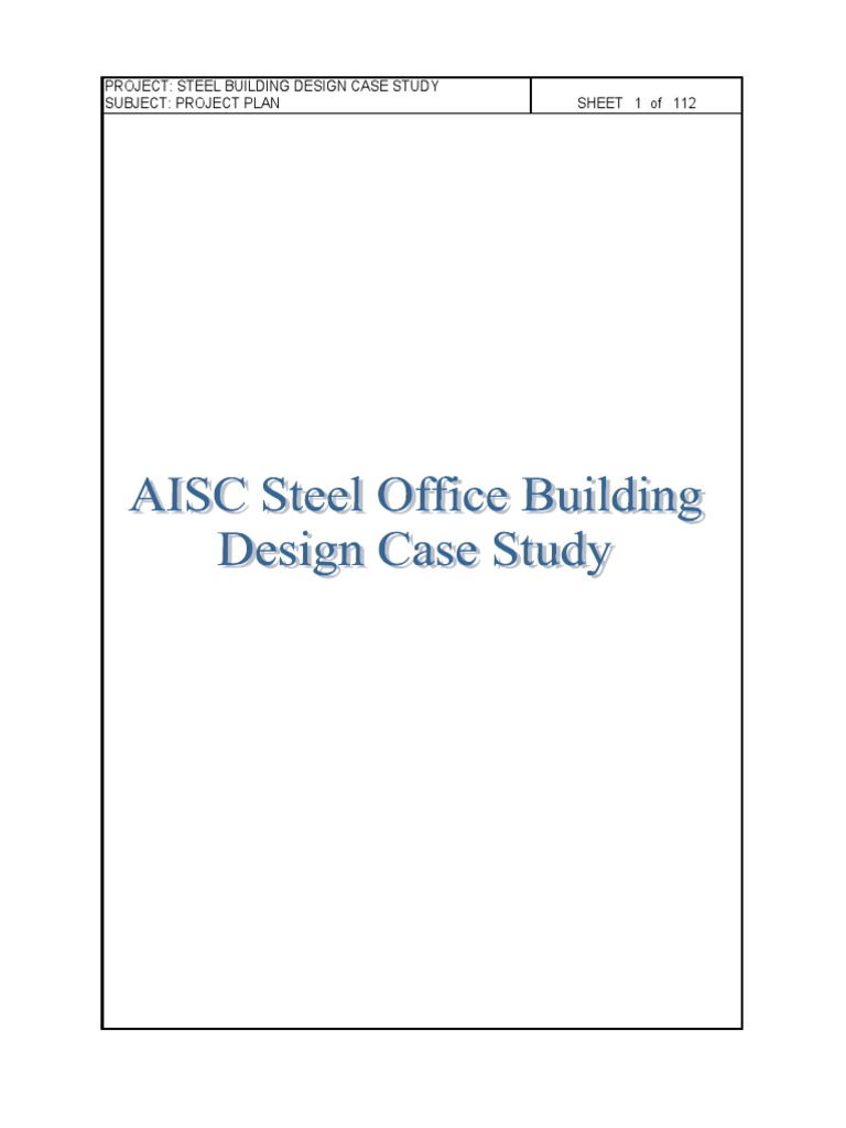 Aisc Sample Steel Building Design | PDF