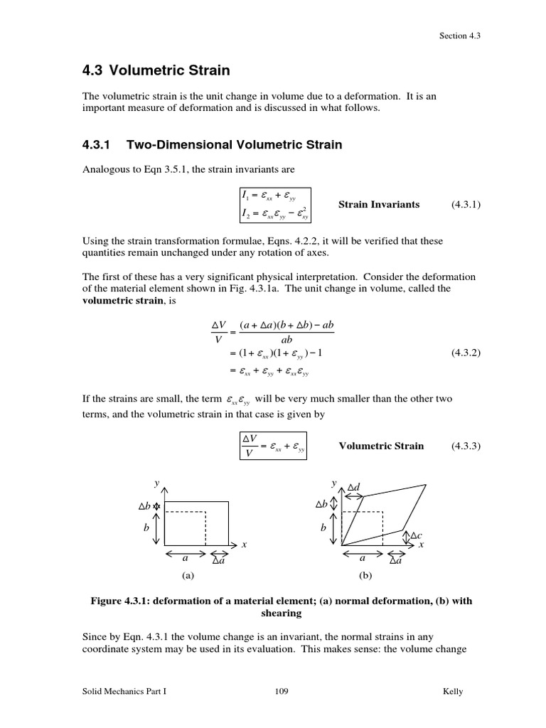 04 Strain 03 Volumetric Strain | Deformation (Mechanics) | Volume