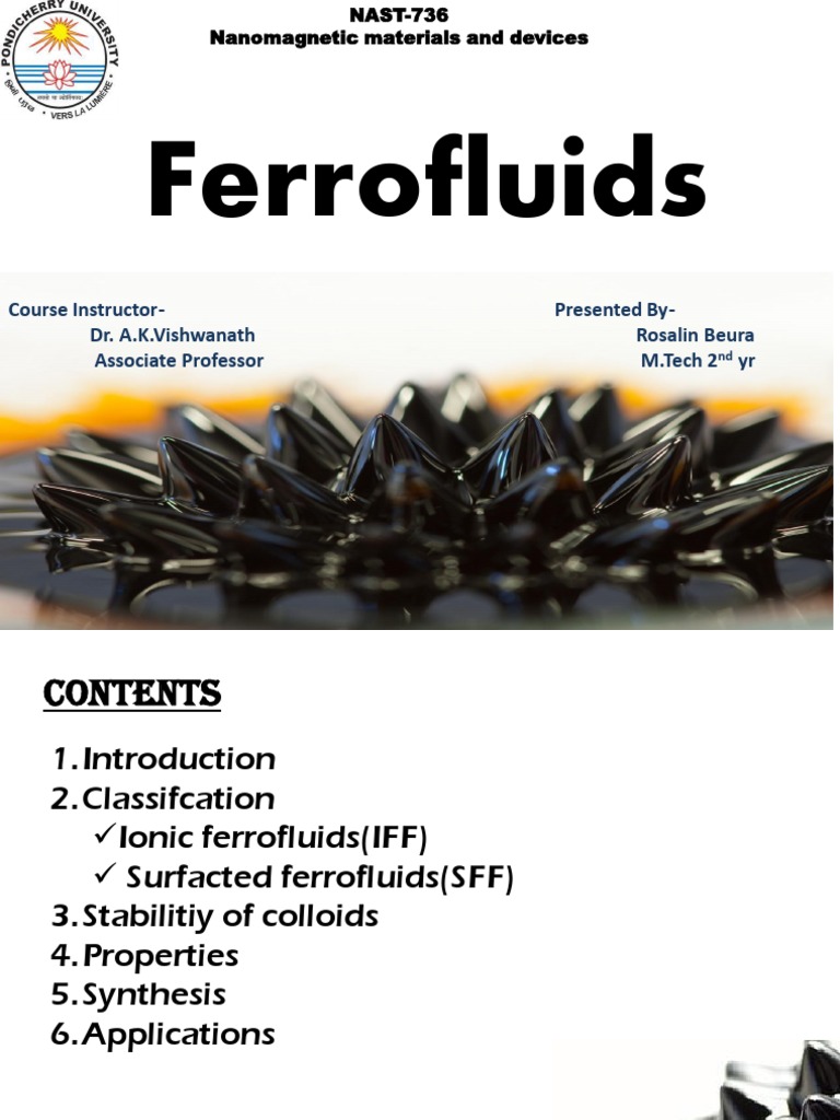 Ferro Fluid | Condensed Matter Physics | Physics & Mathematics