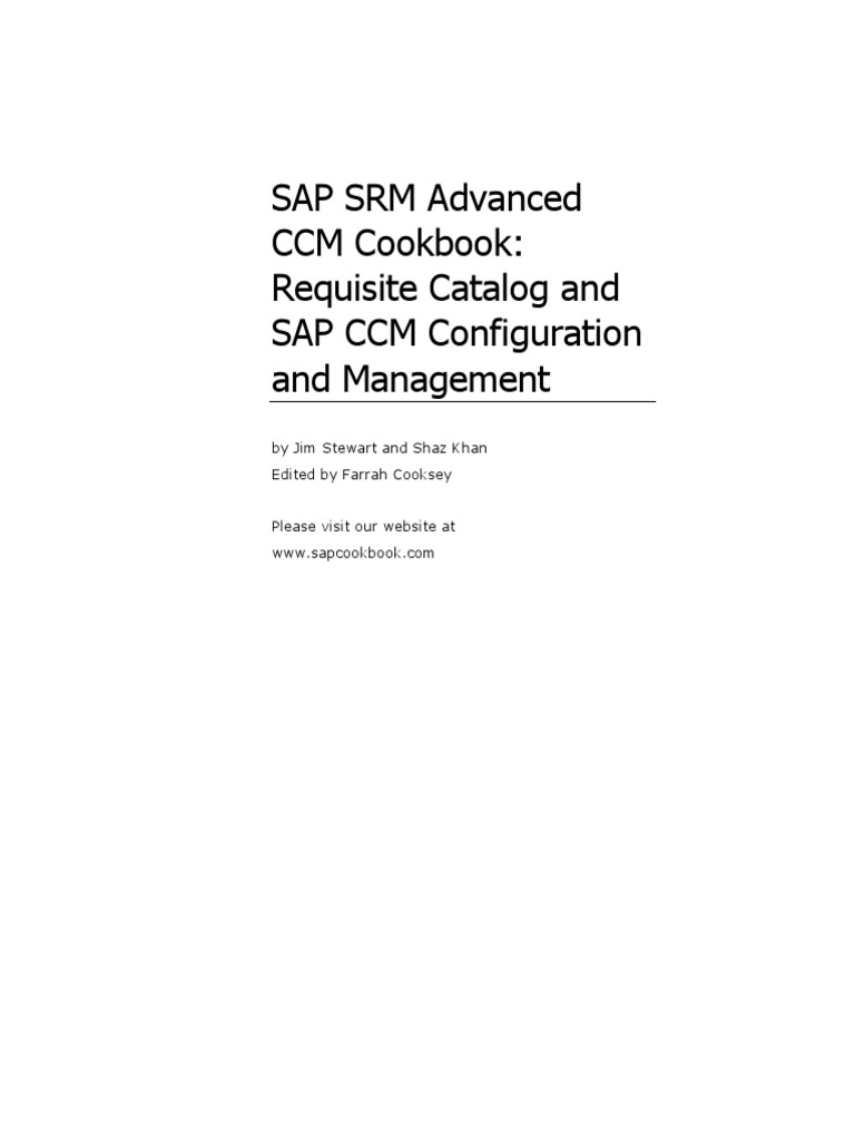 SAP SRM Advanced CCM Cookbook | PDF | Electronic Data Interchange ...