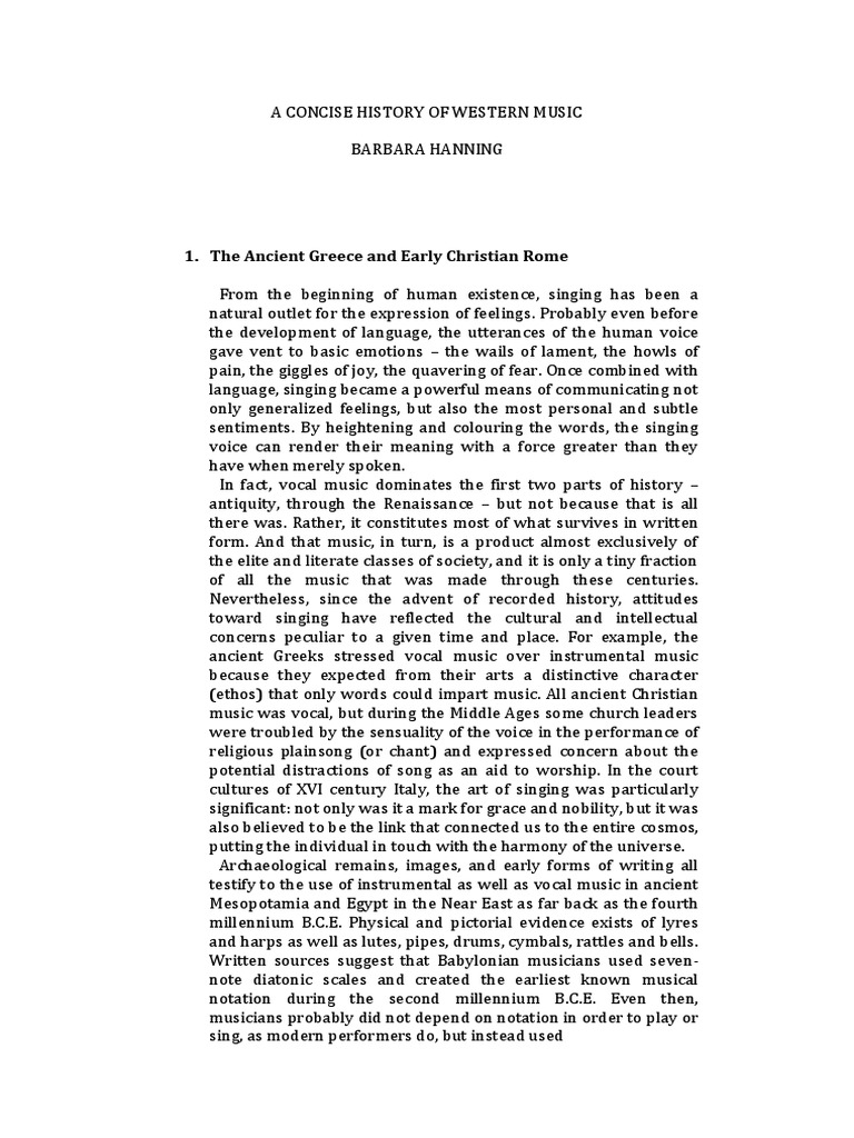 History of MUsic | PDF | Singing | Emotions