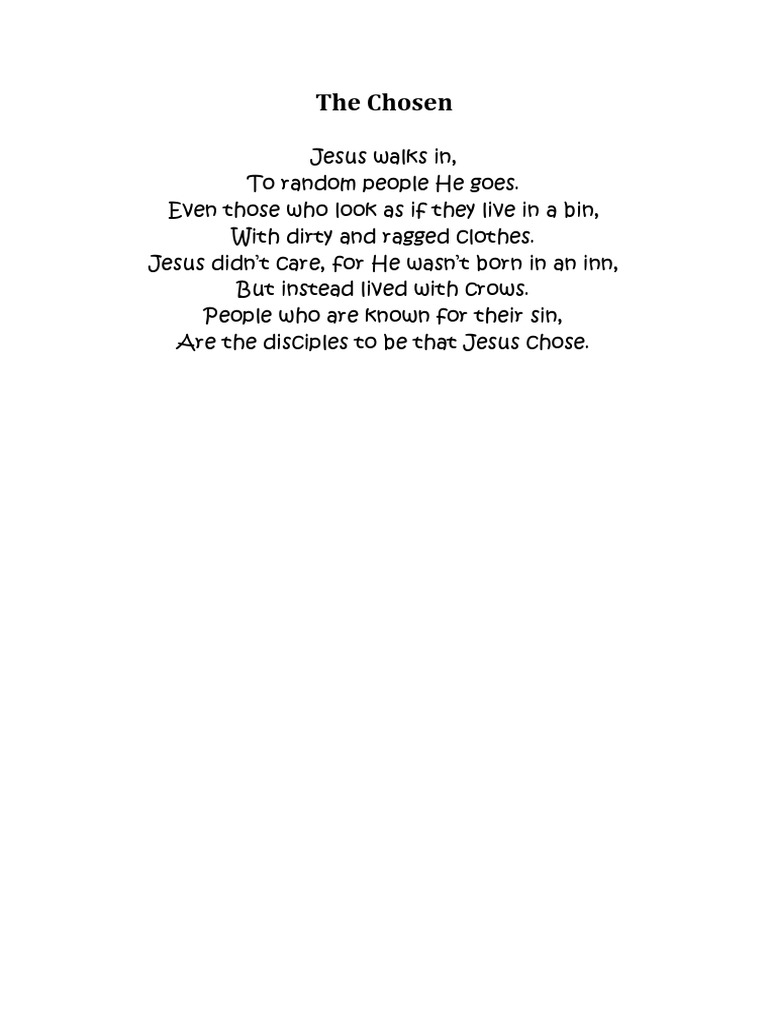 The Chosen Poem | PDF